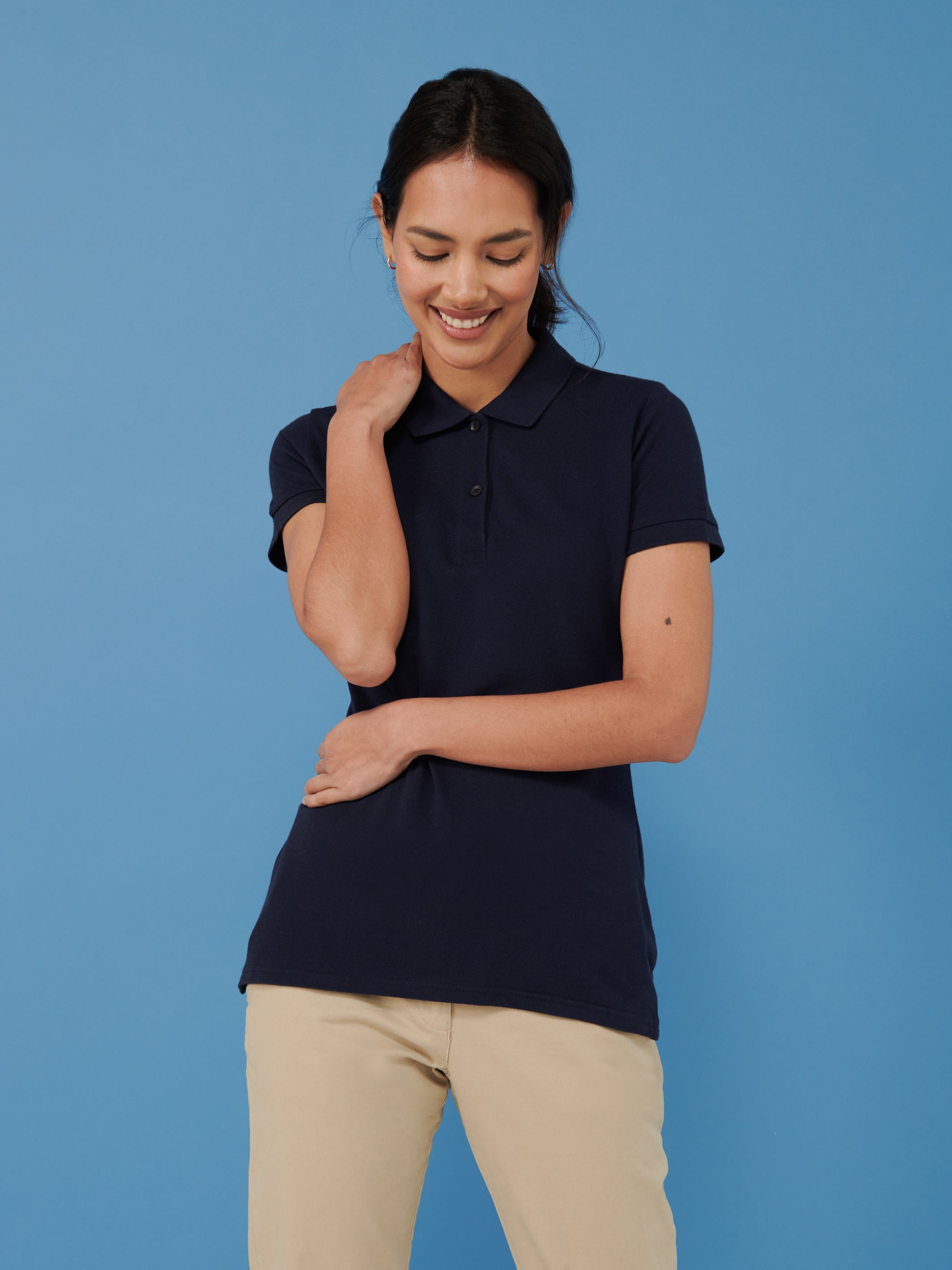 Henbury Ladies Modern Fit Cotton Pique Polo Shirt – Kitout